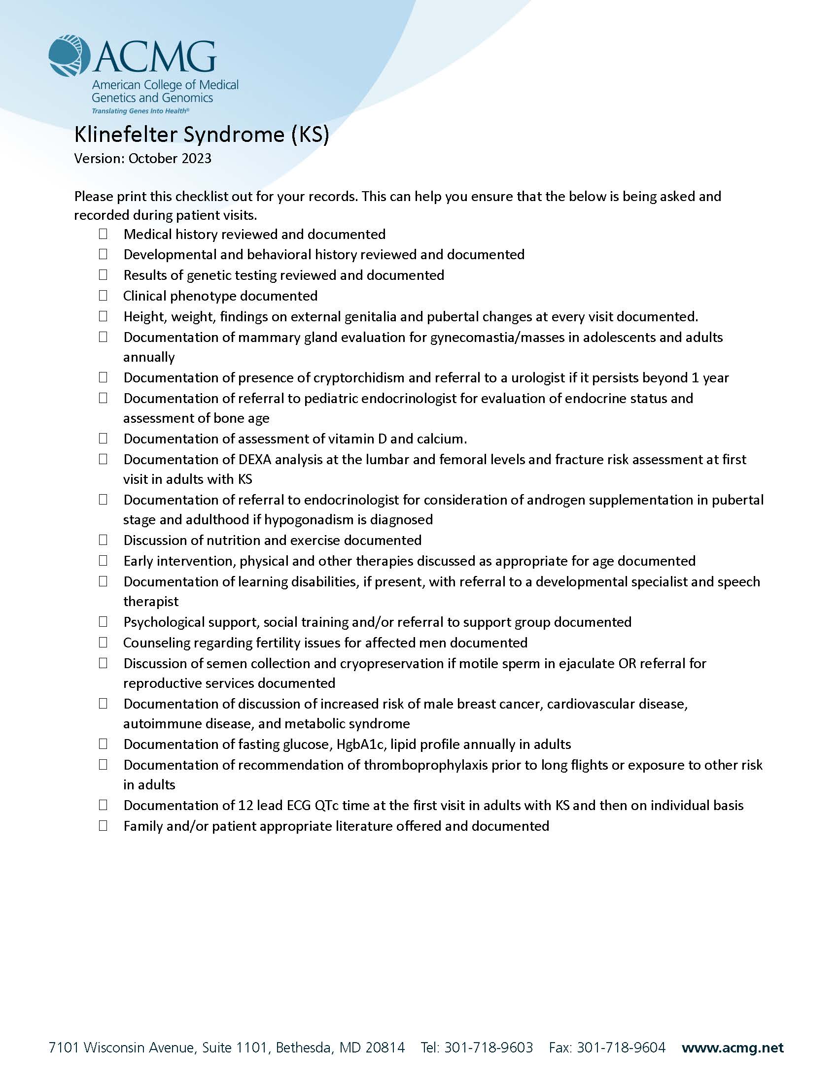 PPM - Klinefelter Syndrome (KS)